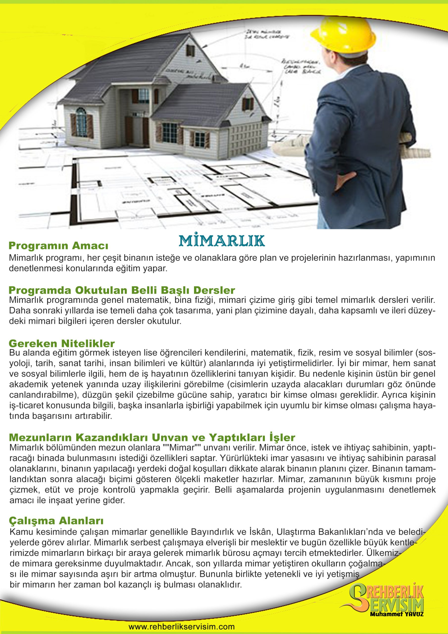 MIMARLIK | REHBERLİK SERVİSİM